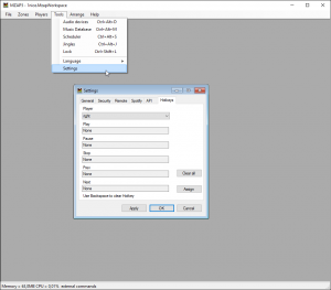 How to assign and use hot keys - Multi Room Audio Player